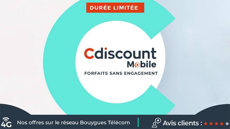 Cdiscount propose un forfait mobile 80 Go à seulement 8,99 euros