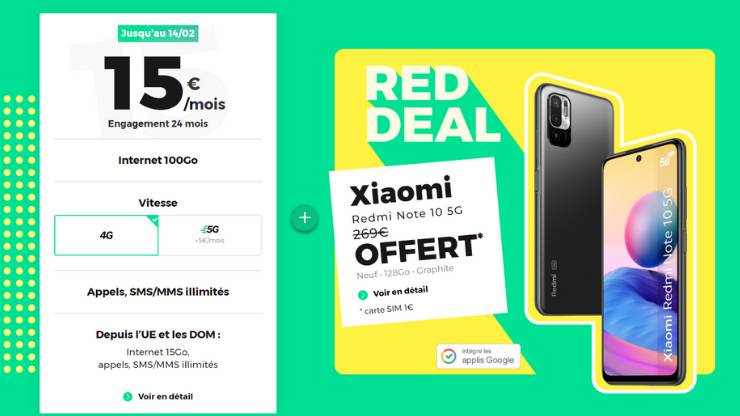 Forfait mobile : RED By SFR offre un Redmi Note 10 avec son abonnement ...