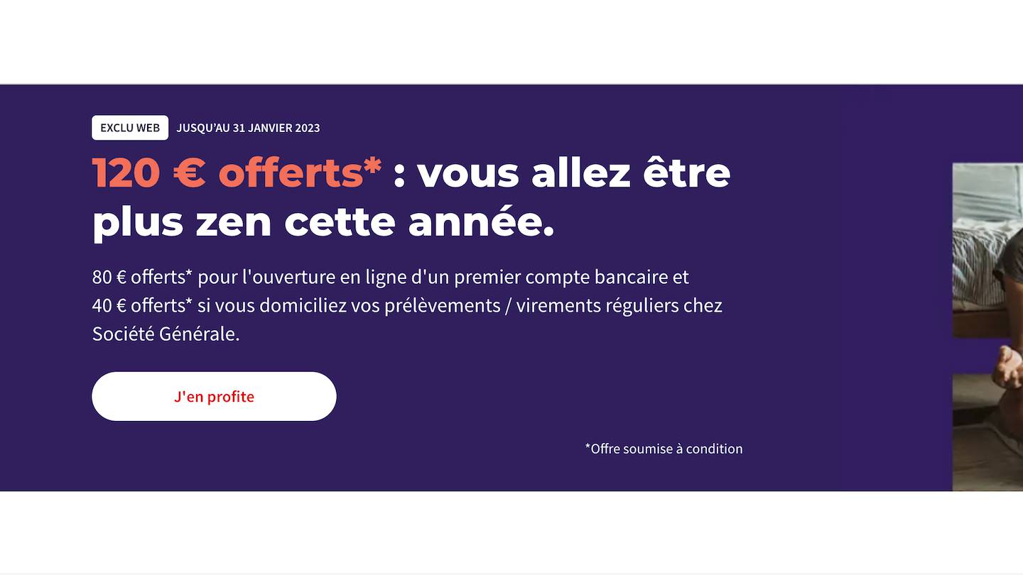 SG : super bonus de 120 euros à saisir dans la banque