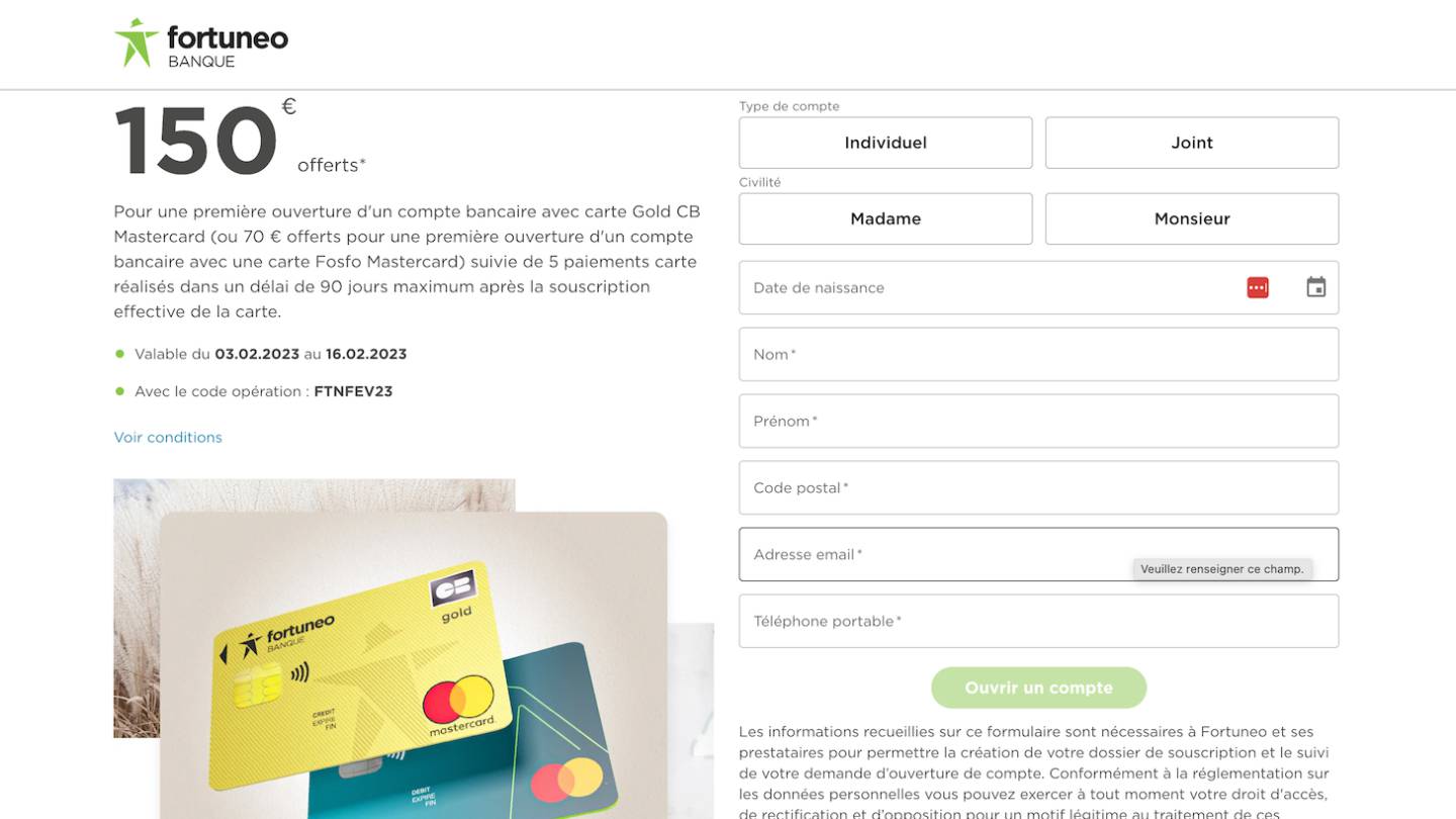 Fortuneo : encore 2 jours pour le bonus de 150 euros dans la banque en ligne